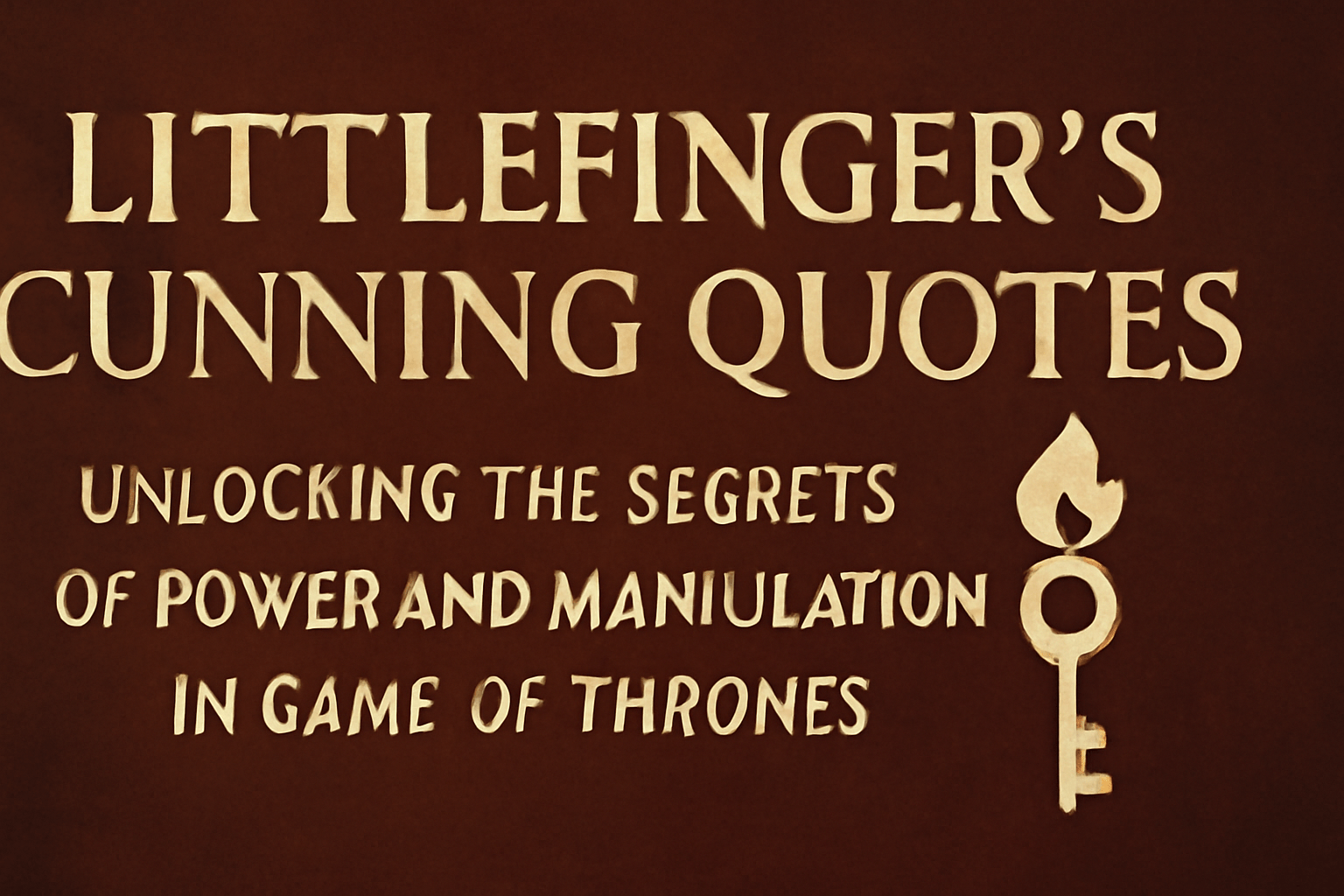 Littlefinger’s Cunning Quotes: Unlocking Power & Manipulation